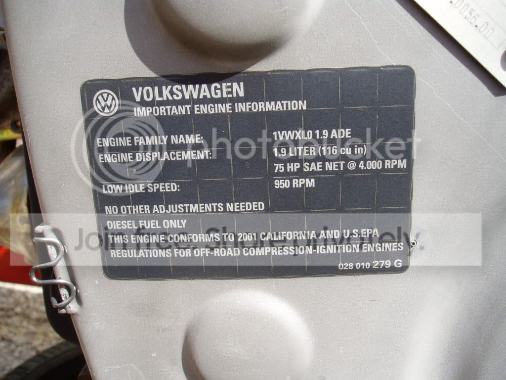 Any Turbo Diesel Gurus? Engine code ADE into a rabbit? | VW Vortex ...