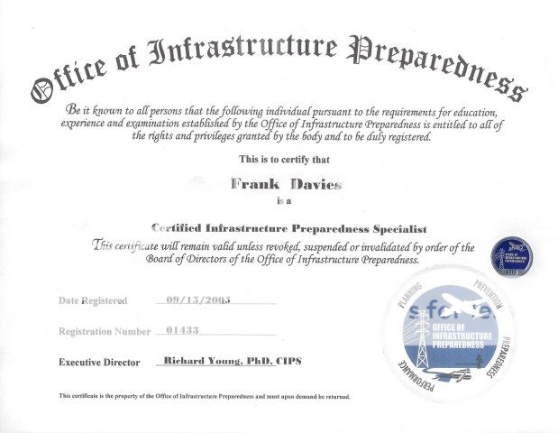 Frank J. Davies, CHS-IV, CNTA, CIPS,CVI - President at Aella Consulting ...