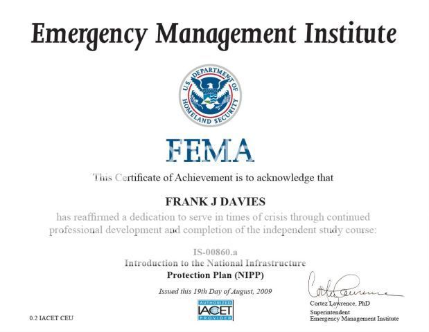 Frank J. Davies, CHS-IV, CNTA, CIPS,CVI - President at Aella Consulting ...